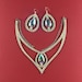 Set of Jewelry "silvia", Belly Dance Set, Ballroom Set, Bridal Jewelry ...