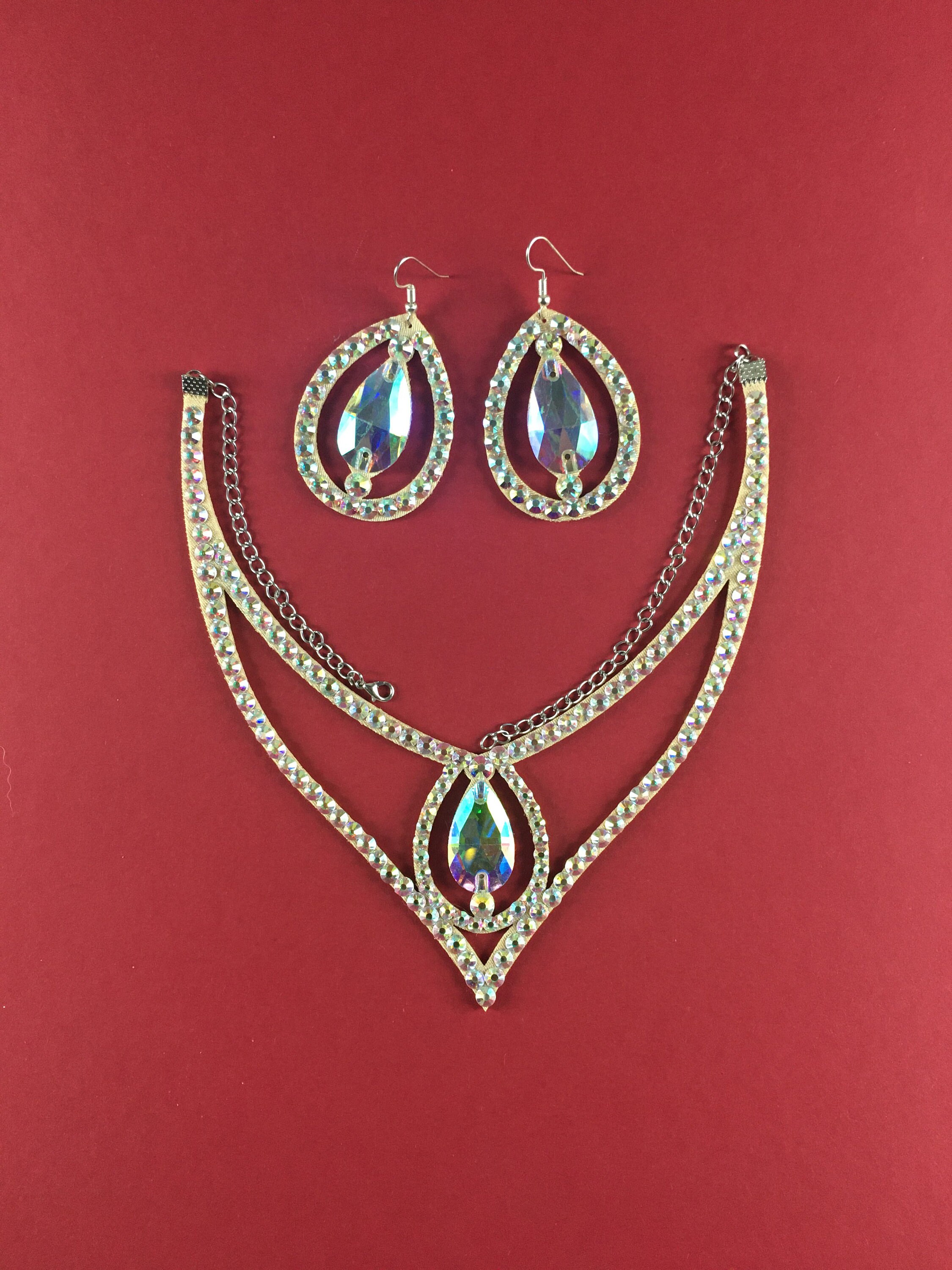 Set of Jewelry "silvia", Belly Dance Set, Ballroom Set, Bridal Jewelry ...