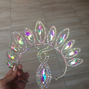 Wire Crystal Crown, Bellydance Headpiece, Ballroom Dance Hair Piece ...