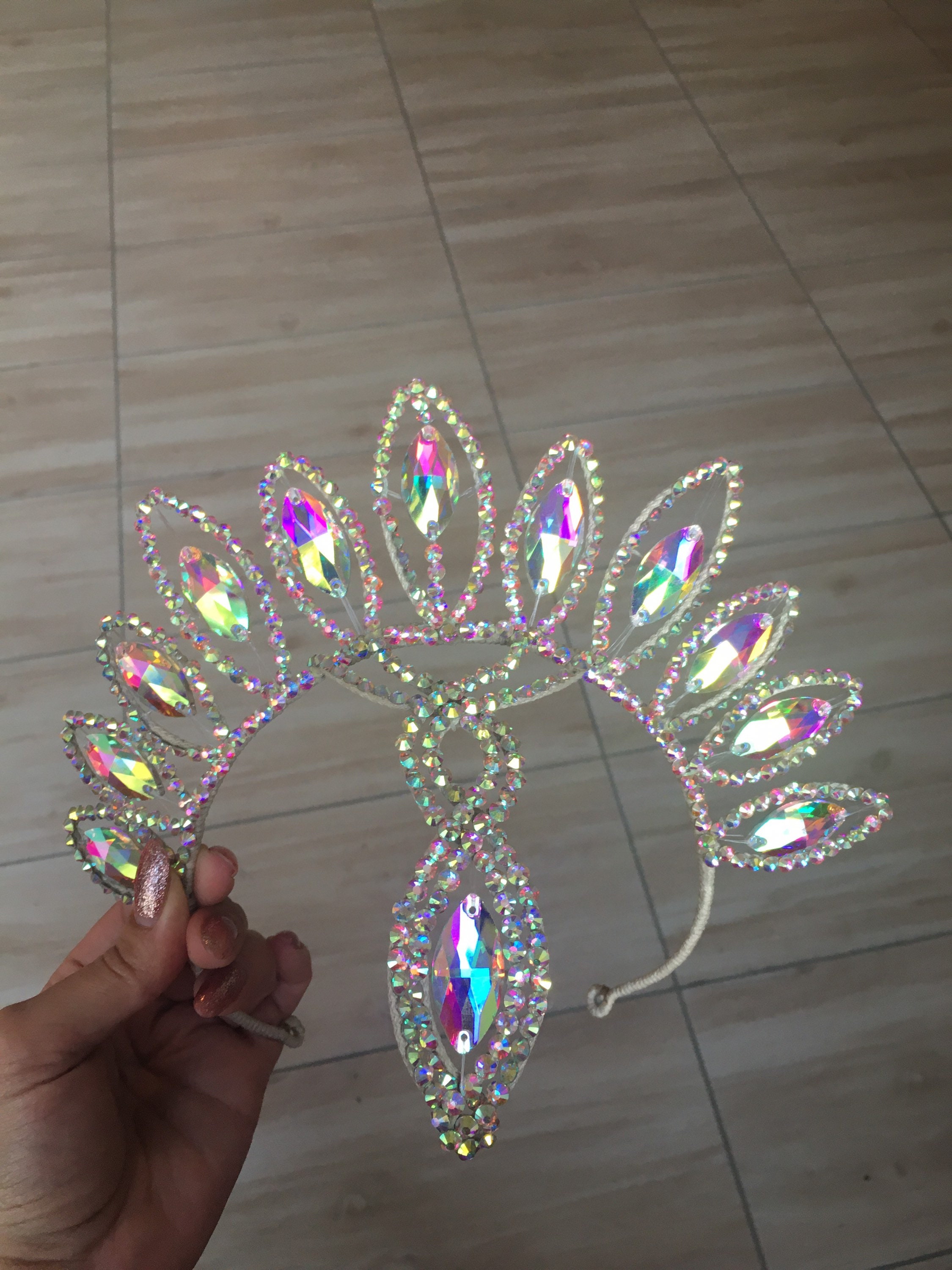 Crystal Crown by Amaliadesign Bellydance Headpiece Ballroom - Etsy