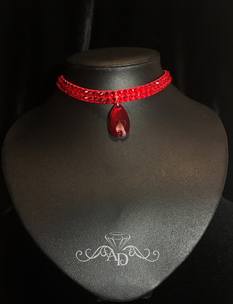 Dance Red Choker by Amalia Design Bellydance Red Choker Red - Etsy