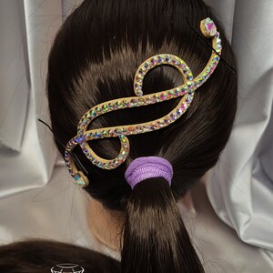 Ballroom Hair Piece, Dance Hairpiece, Rhinestone Dance Headpiece, Dance ...