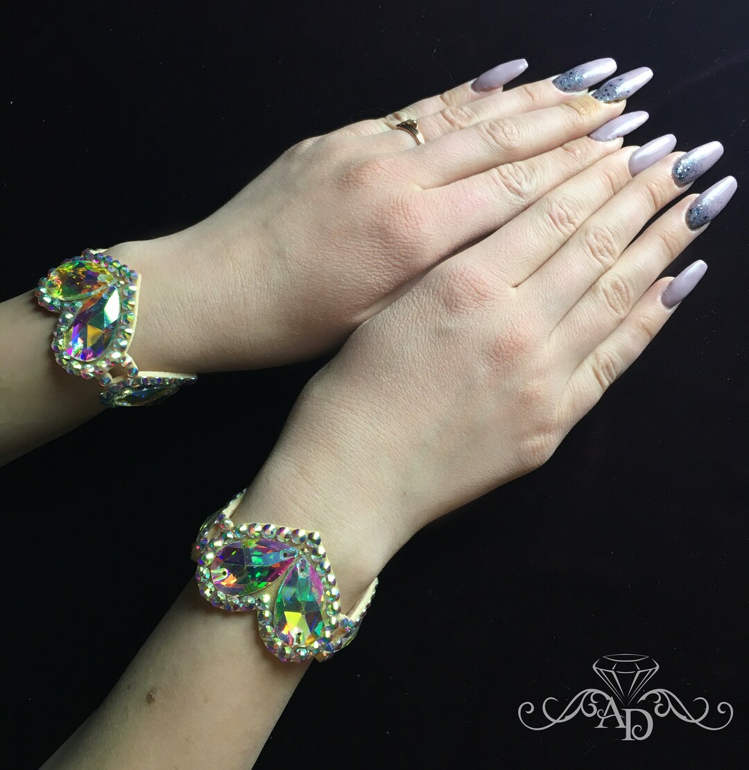Crystal Arm Bracelet Ballroom Arm Bracelet Belly Dance Arm - Etsy