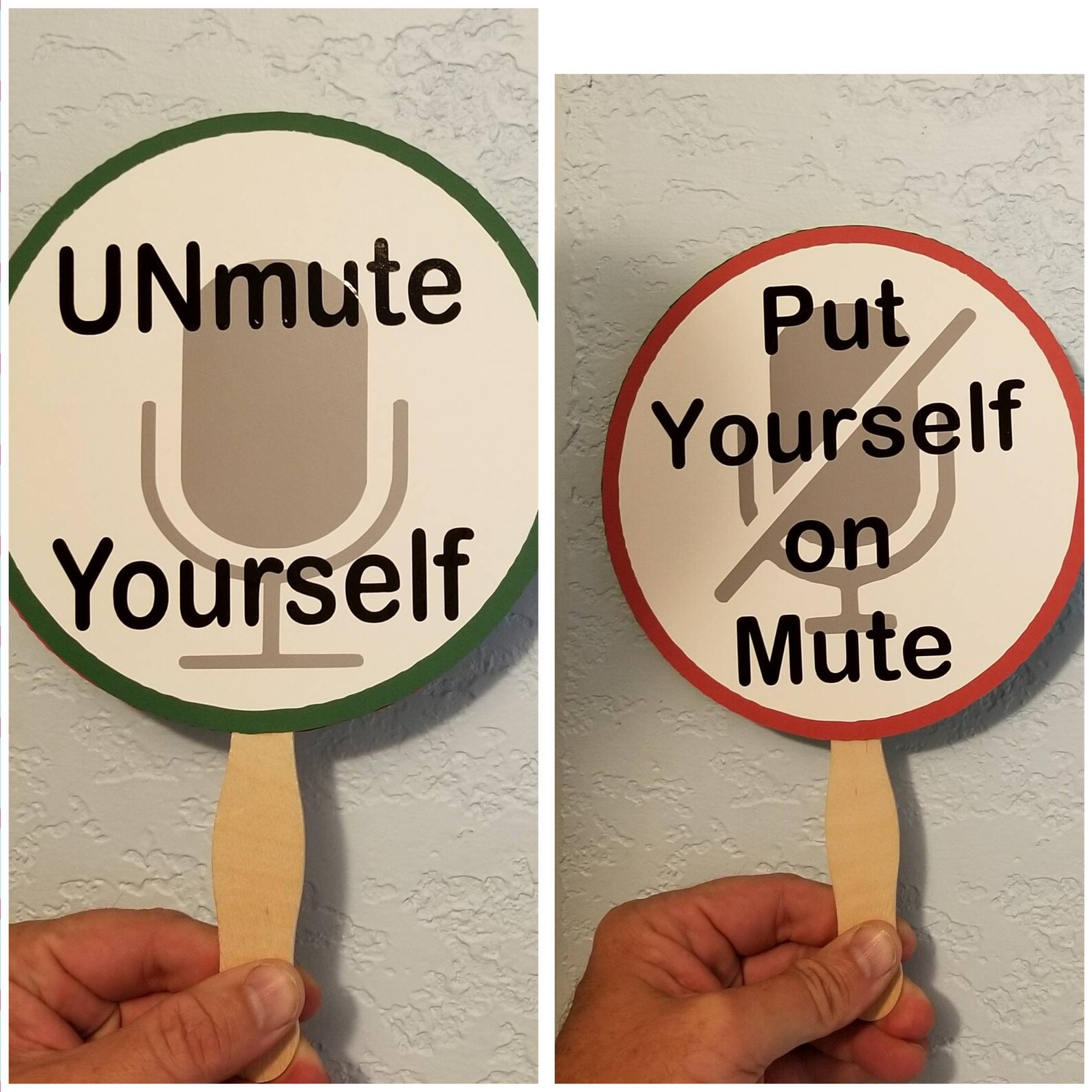 Reversible Mute/unmute Sign | Etsy