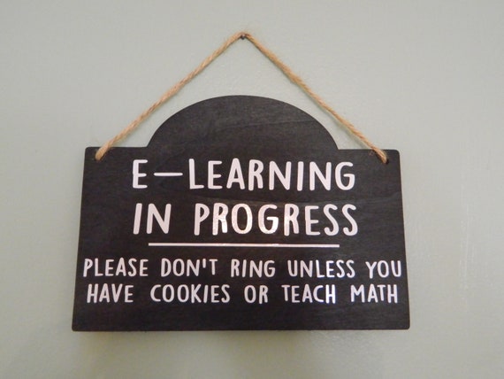 E-learning in Progress Sign - Etsy