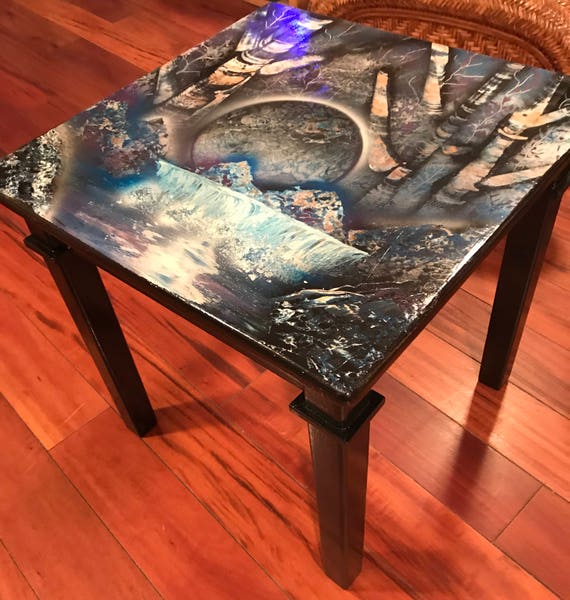 Hand Painted End Table - Etsy