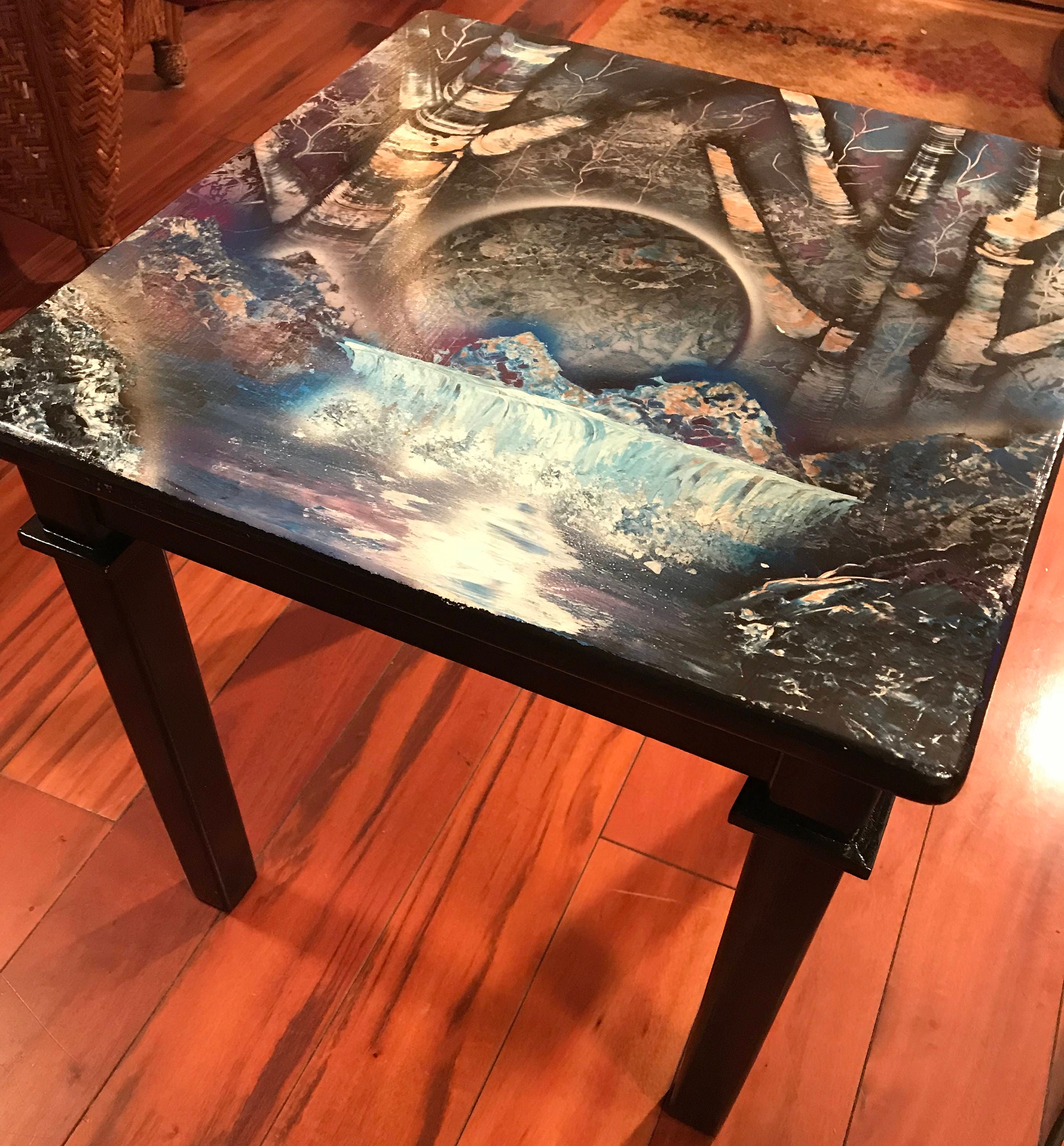 Hand Painted End Table - Etsy
