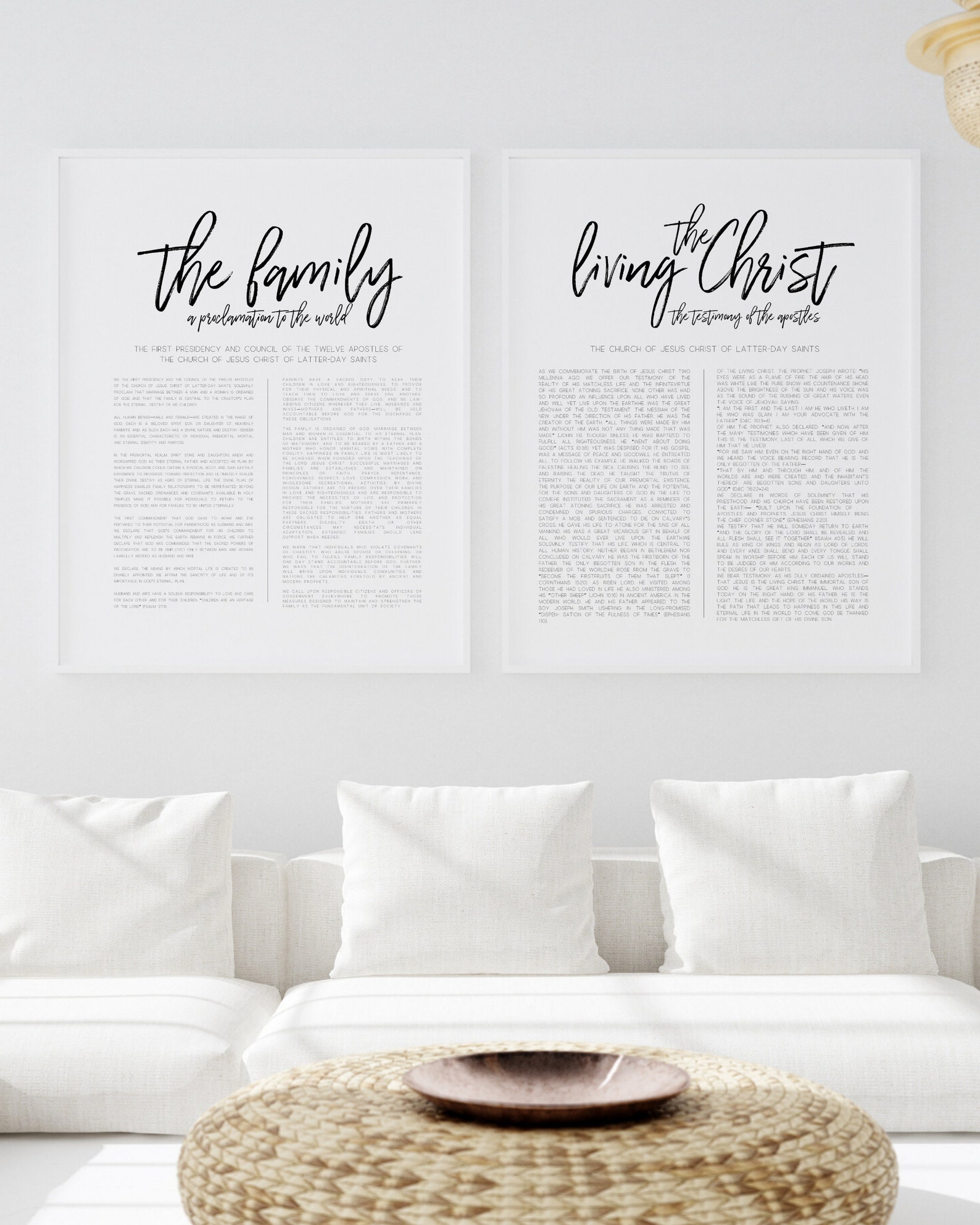 LDS Poster Trio the Family Living Christ Articles of Faith | Etsy
