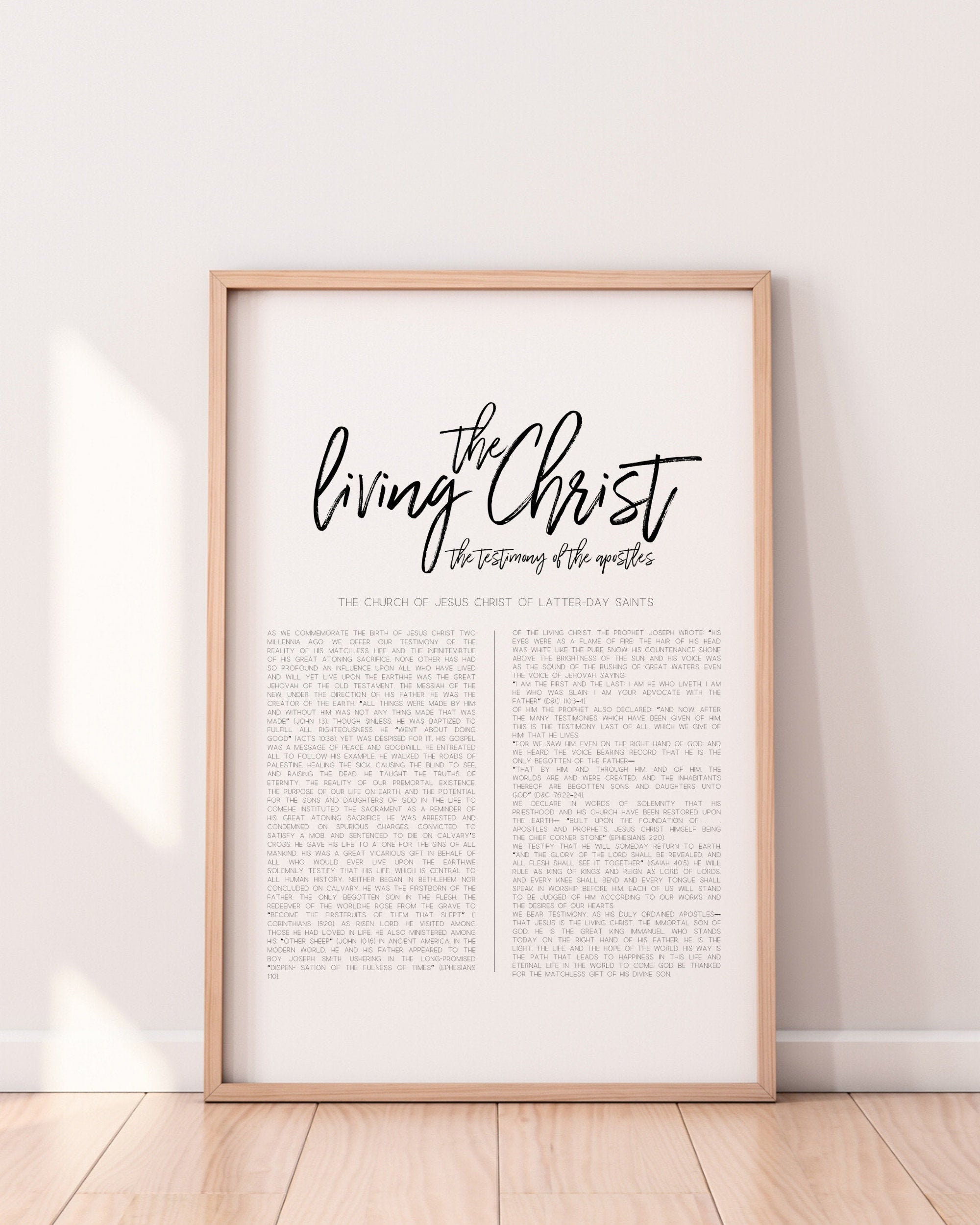 LDS Poster the Living Christ Instant Download - Etsy