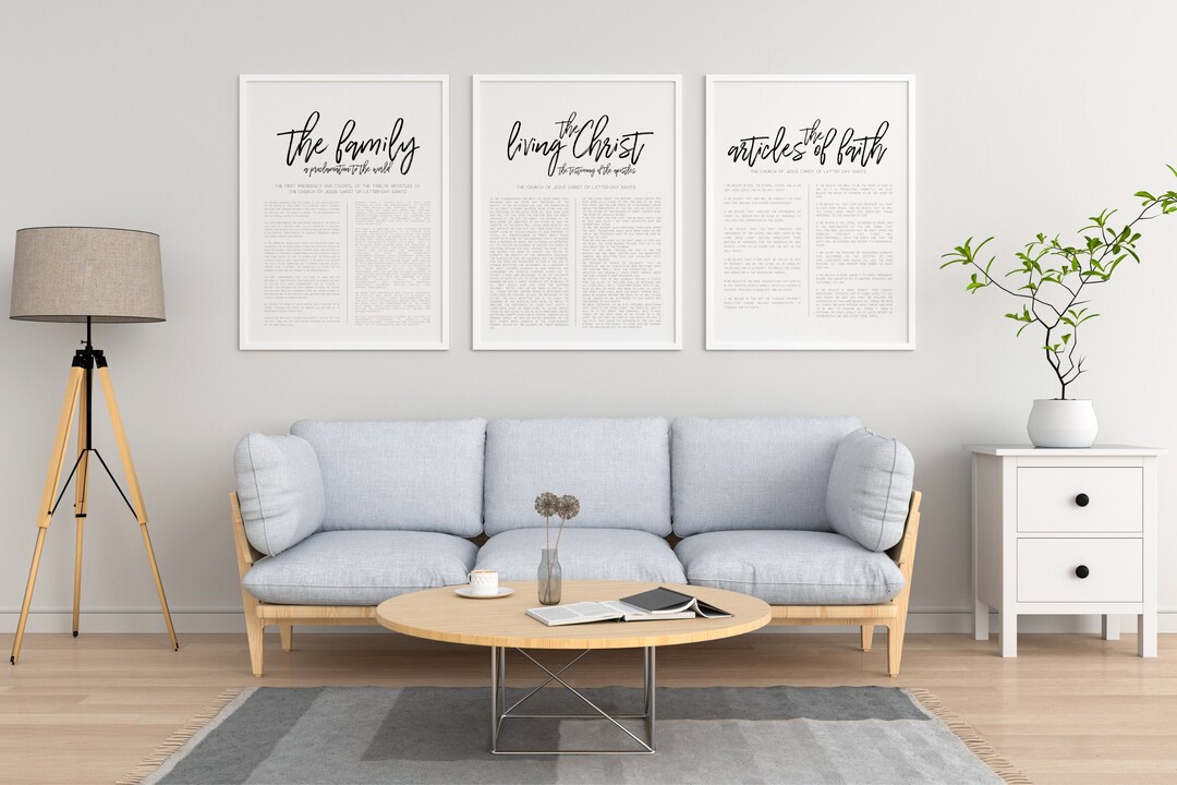 LDS Poster Trio the Family, Living Christ, Articles of Faith - Etsy