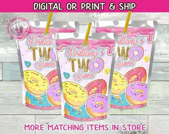 Two Sweet Drink Labels Two Sweet Two Sweet Party two - Etsy