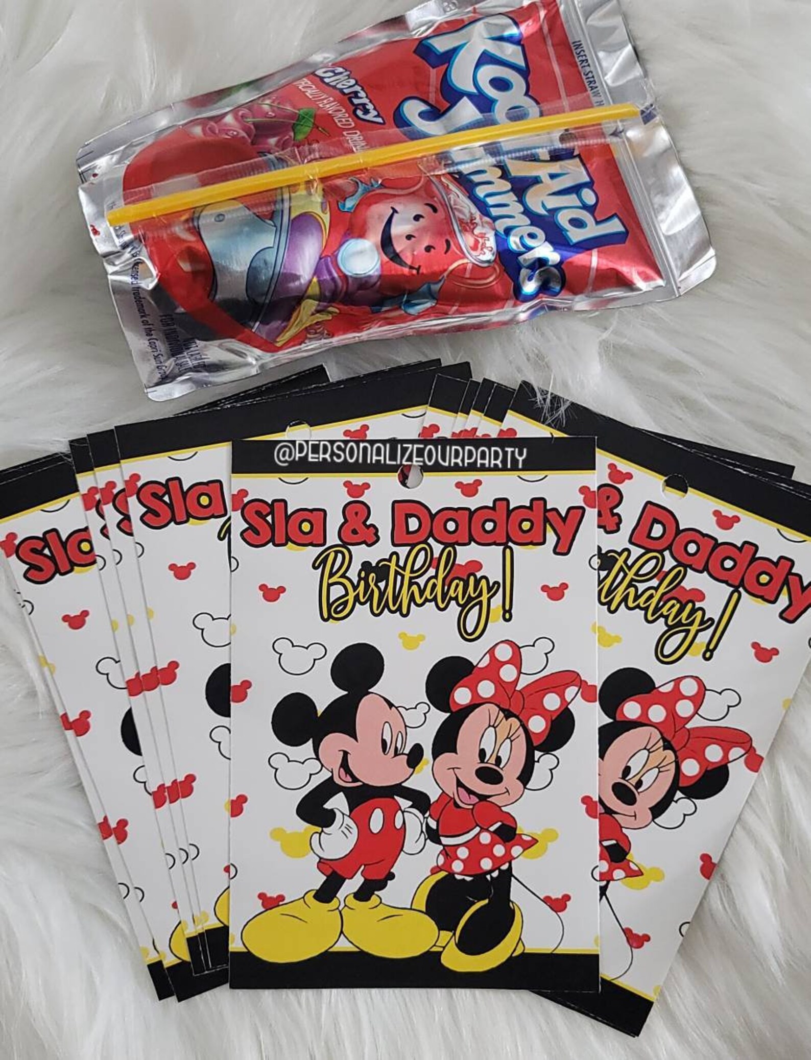 Mickey & Minnie Mouse Inspired Juice Pouch - Etsy