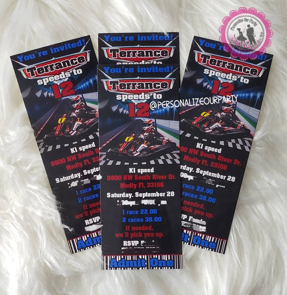 Race Car Invitation-digital-printed-digital Invitations-go - Etsy