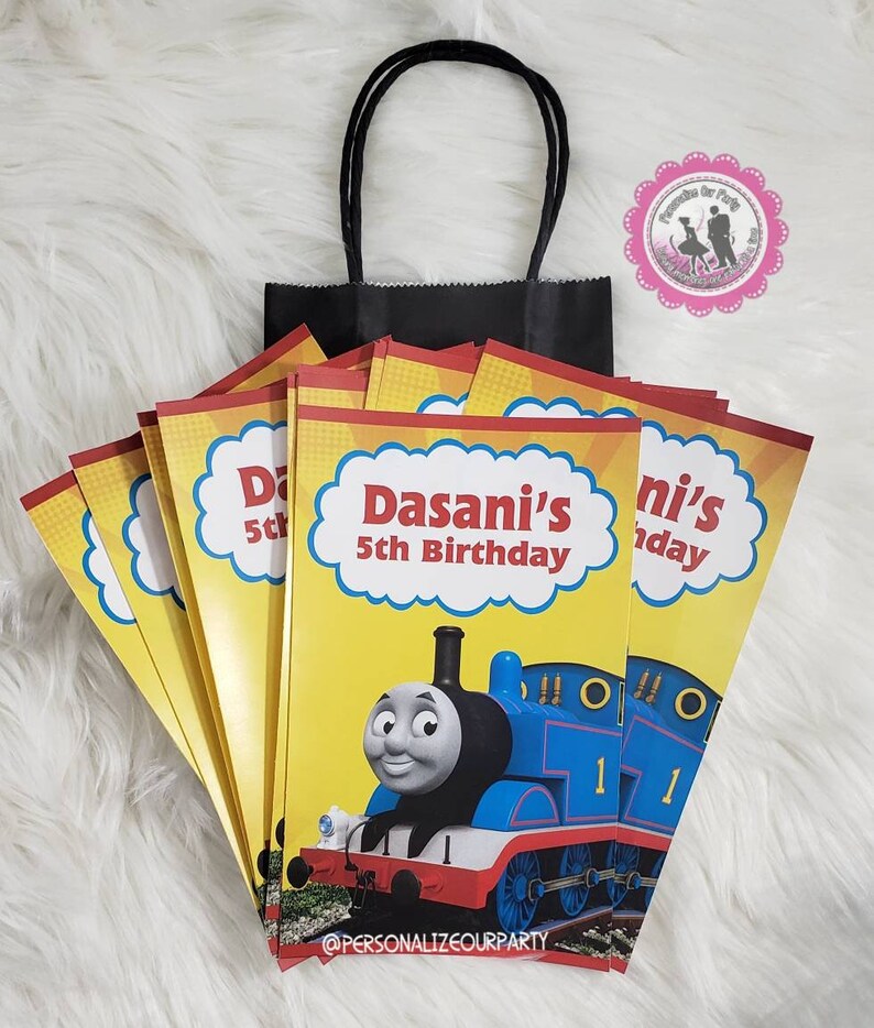 Thomas the Train Party Bags-goody Bags-thomas the Train Candy - Etsy