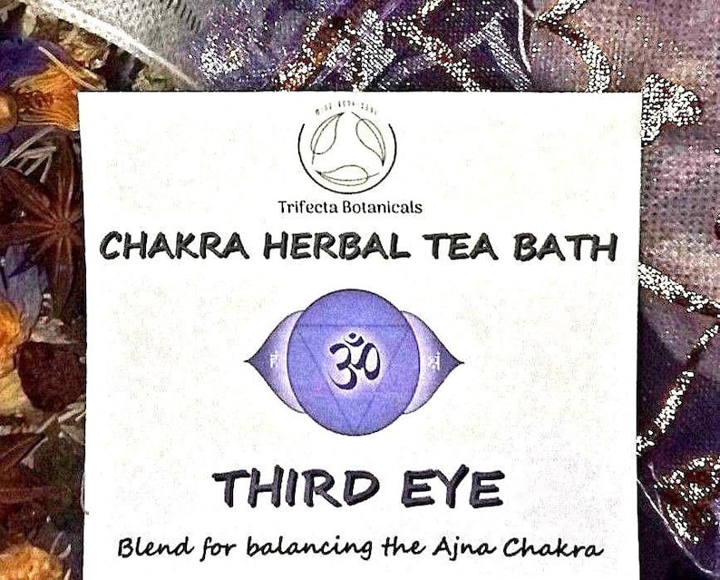 THIRD EYE Chakra Herbal Tea Bath Ajna Yoga Balancing & Sixth - Etsy