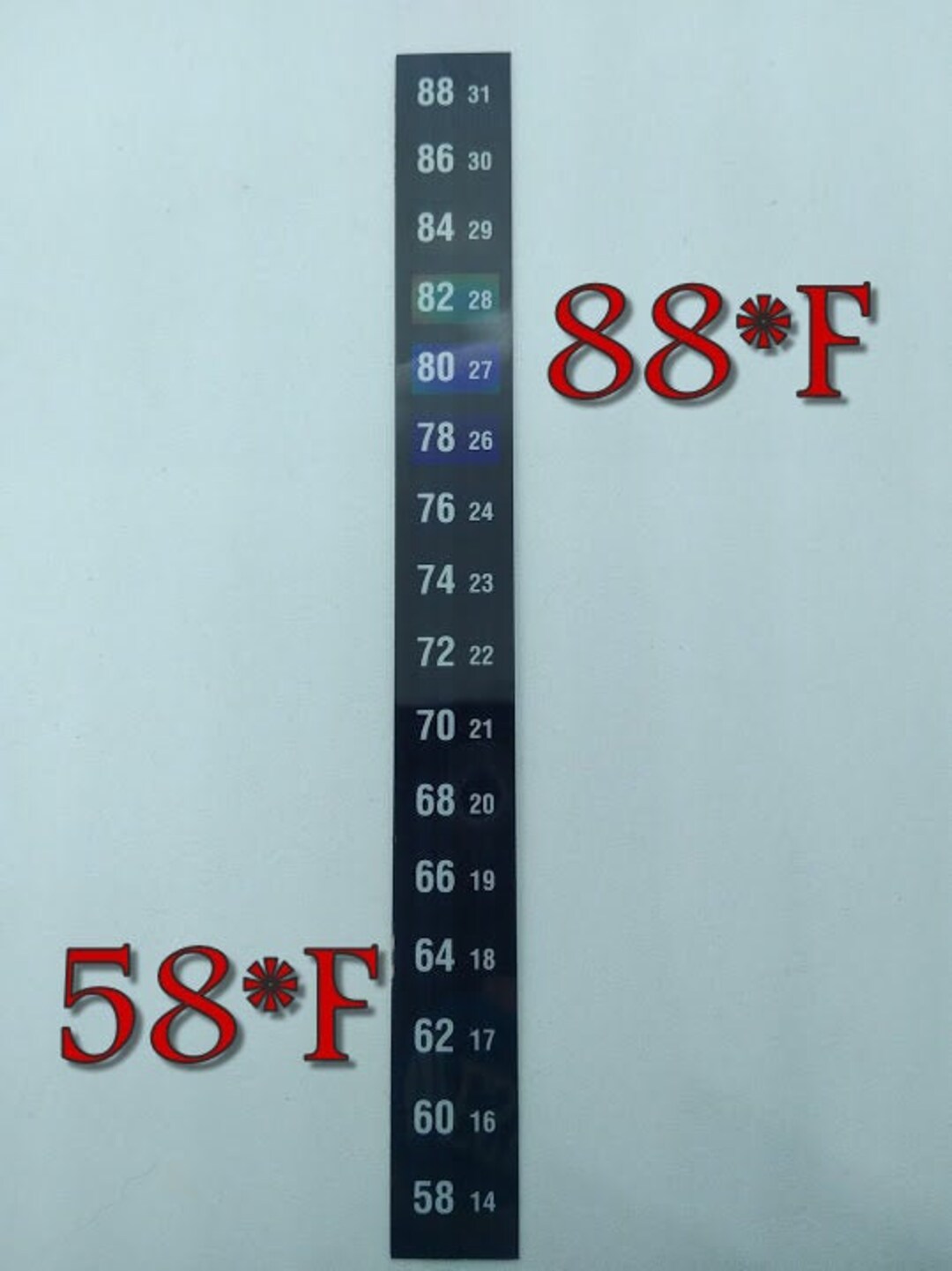 Stick on Thermometer Dual Temperature Indicator Strip - Etsy