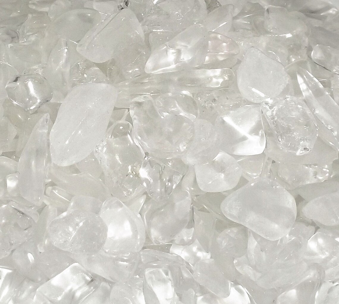 CLEAR QUARTZ Small Chips Tiny Stones for Roller Bottles | Etsy