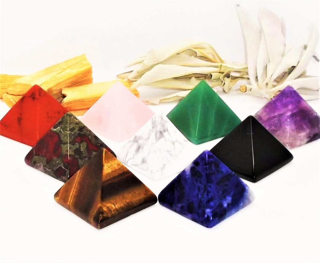 CRYSTAL PYRAMIDS Small 30mm Chakra Reiki Meditation Pagan - Etsy