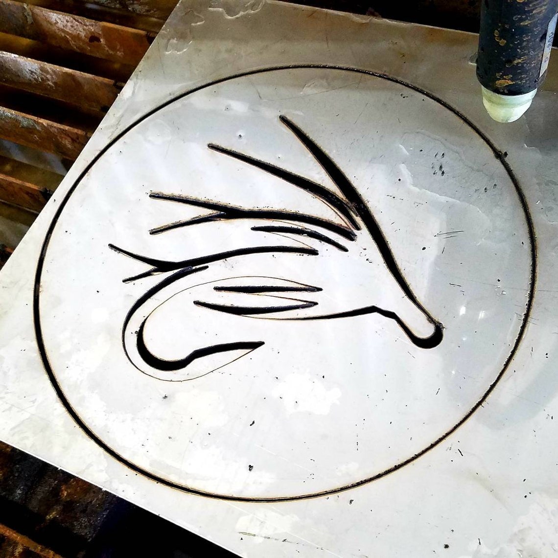 12" Fly Fishing DXF File Wet File. Plasma, Embroidery, Stickers, Die ...