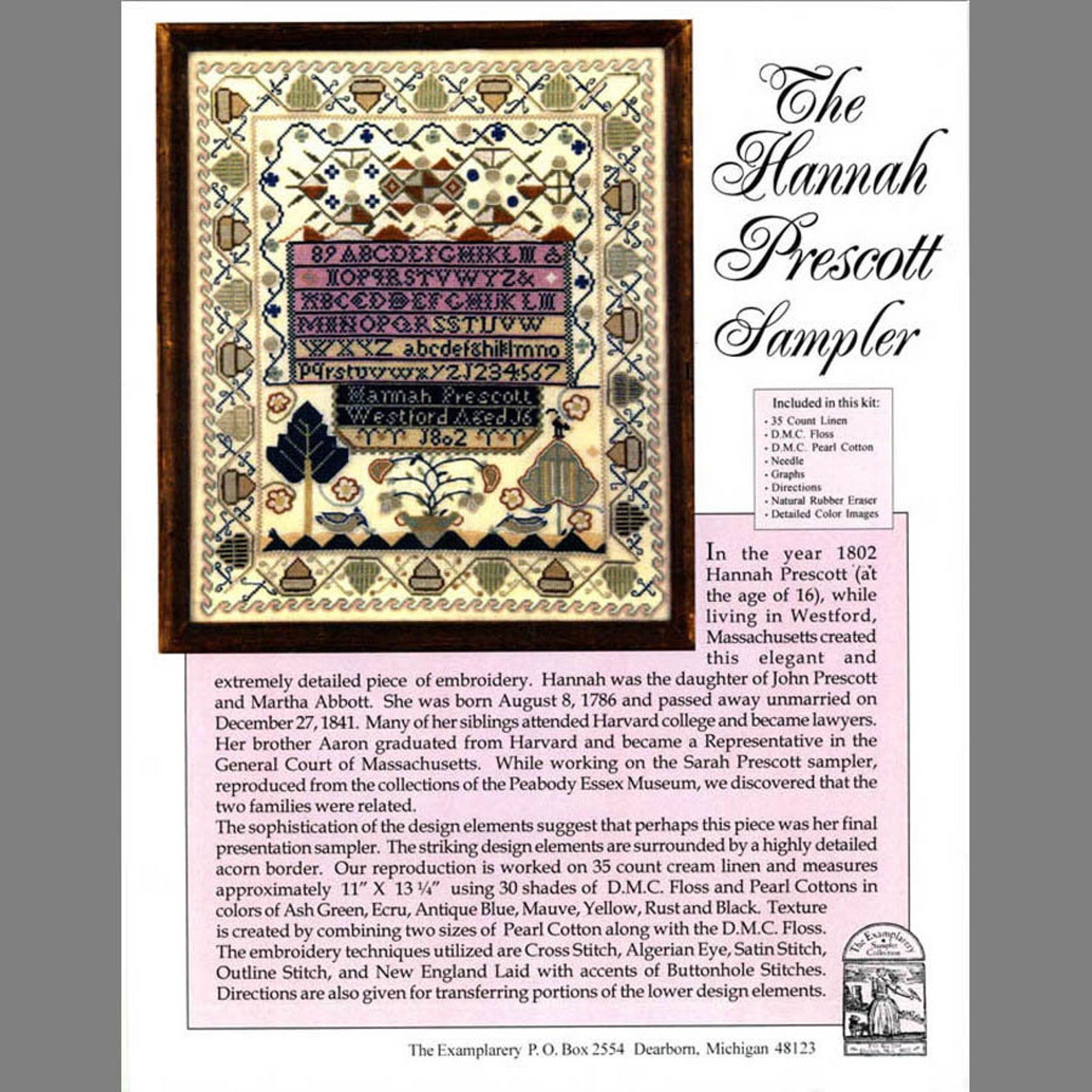 The Hannah Prescott Sampler - Etsy