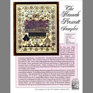 The Hannah Prescott Sampler - Etsy