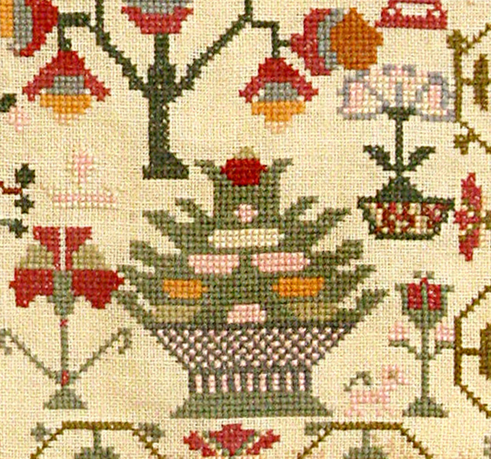 The Elizabeth Cross Sampler - Etsy