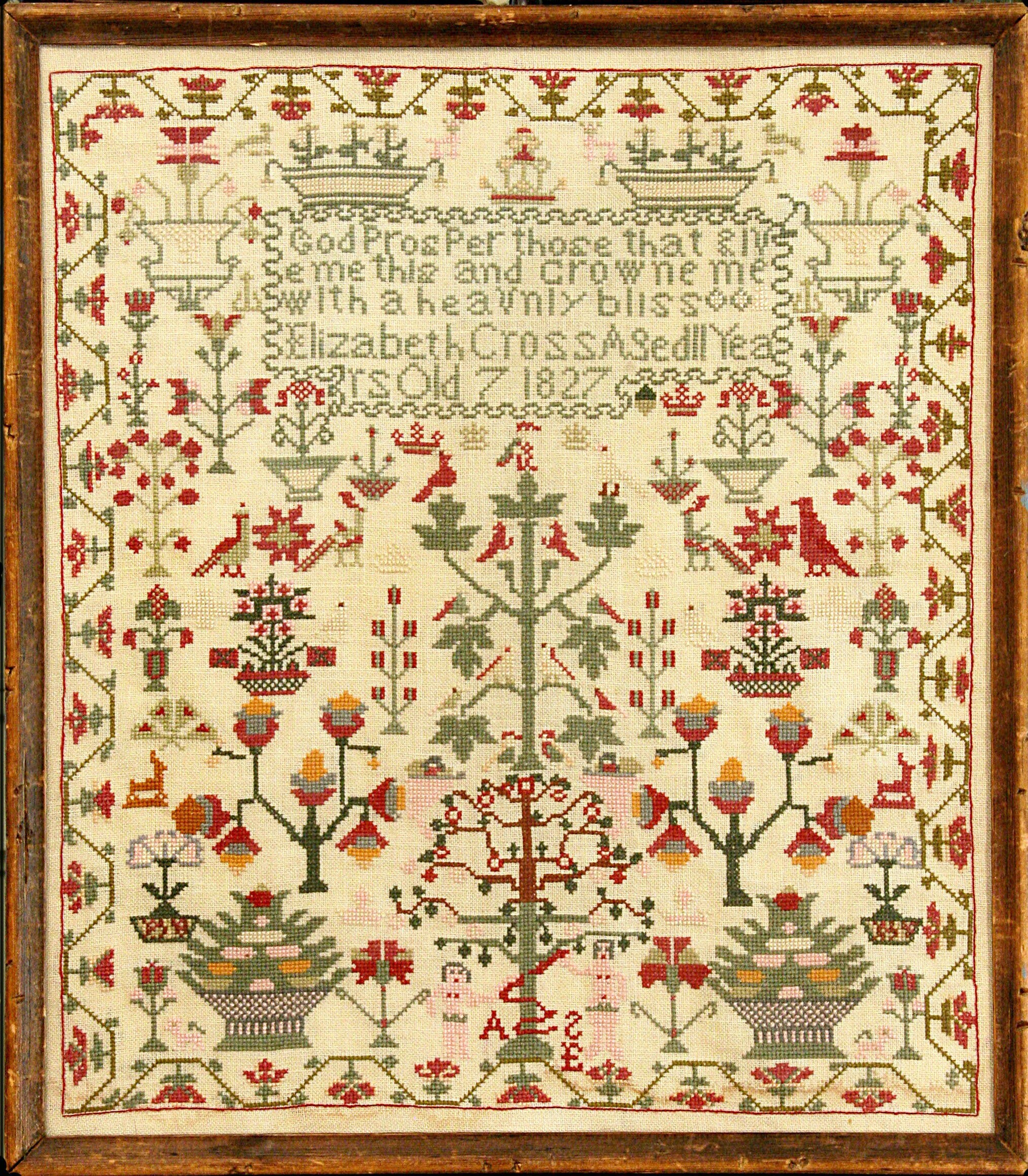 The Elizabeth Cross Sampler - Etsy