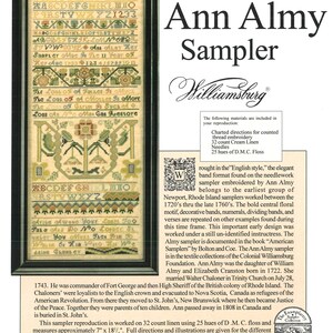 The Ann Almy Sampler - Etsy