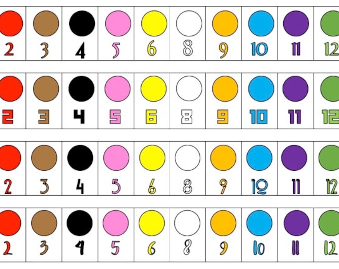 Sevens Dice Game Board - Etsy