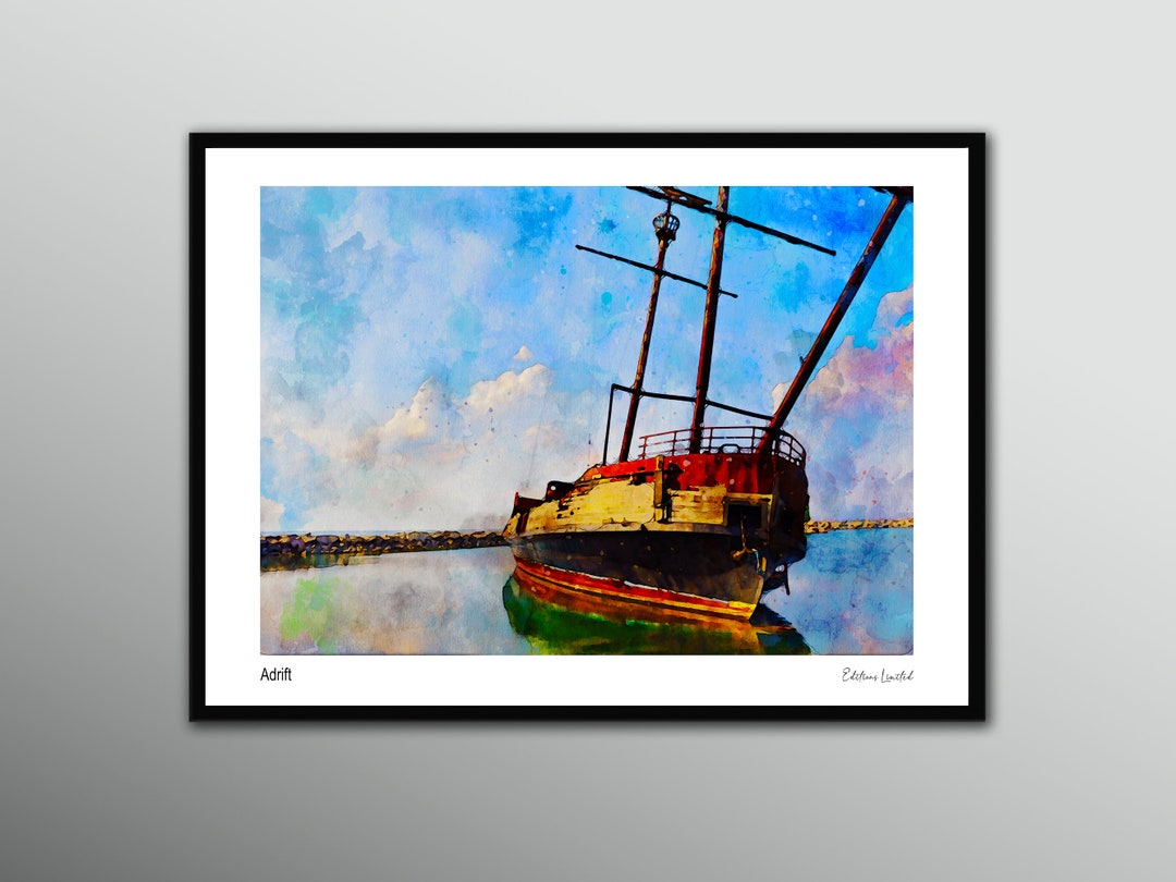 Watercolor Boat Art, Boat Print, Boat Art, Boat Art Print, Boat Art ...