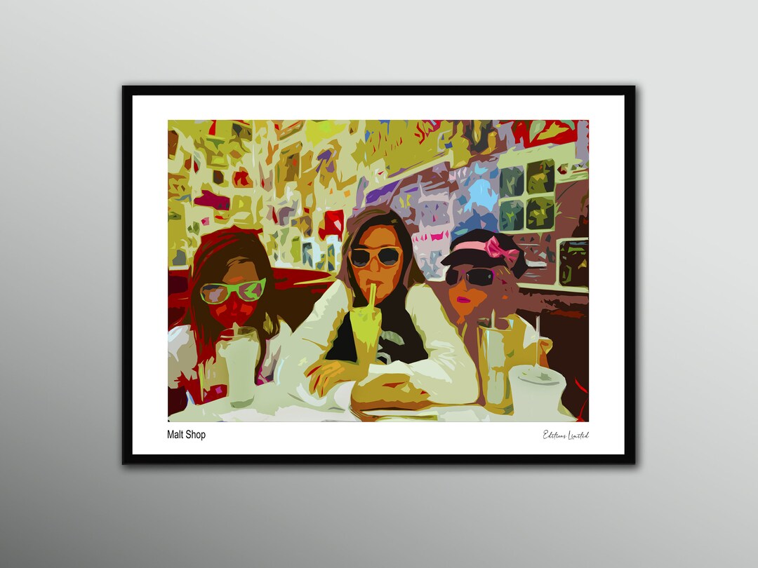 Abstract Art, Retro Art, Malt Shop Poster, Vintage Art, Retro Malt Shop ...