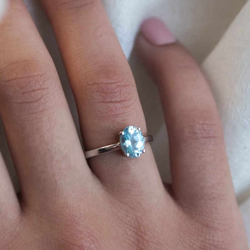 Blue Gemstone Ring - Etsy