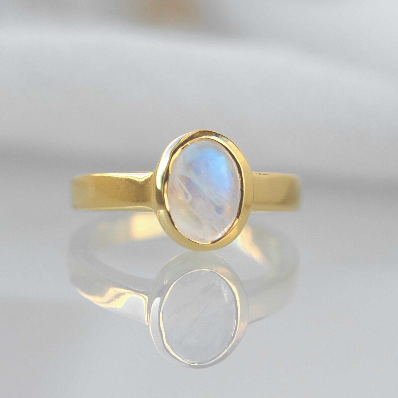 Moonstone Ring Gold - Etsy