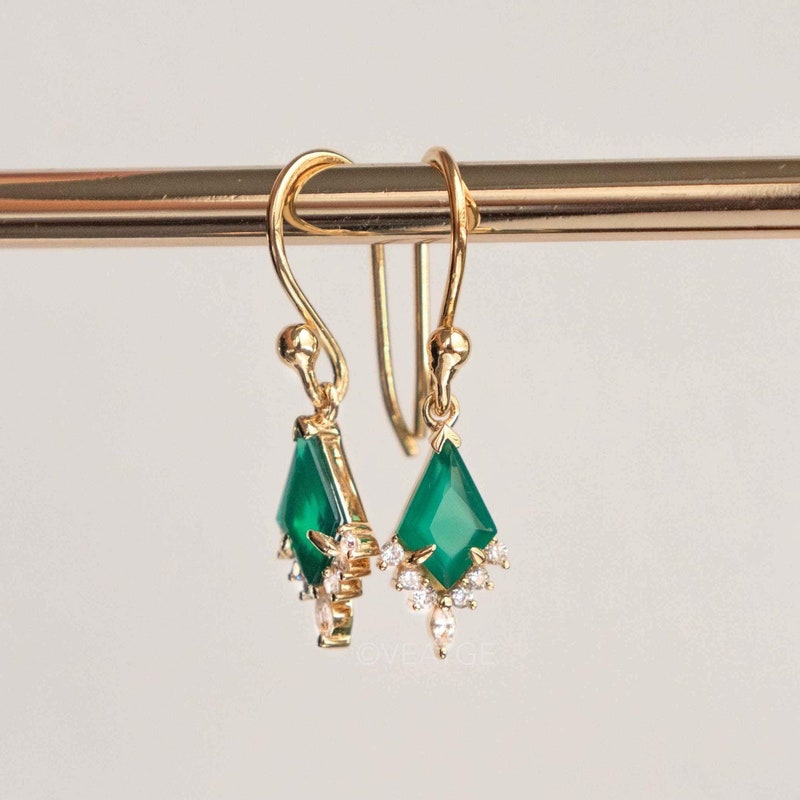 Emerald Drop Earring - Etsy