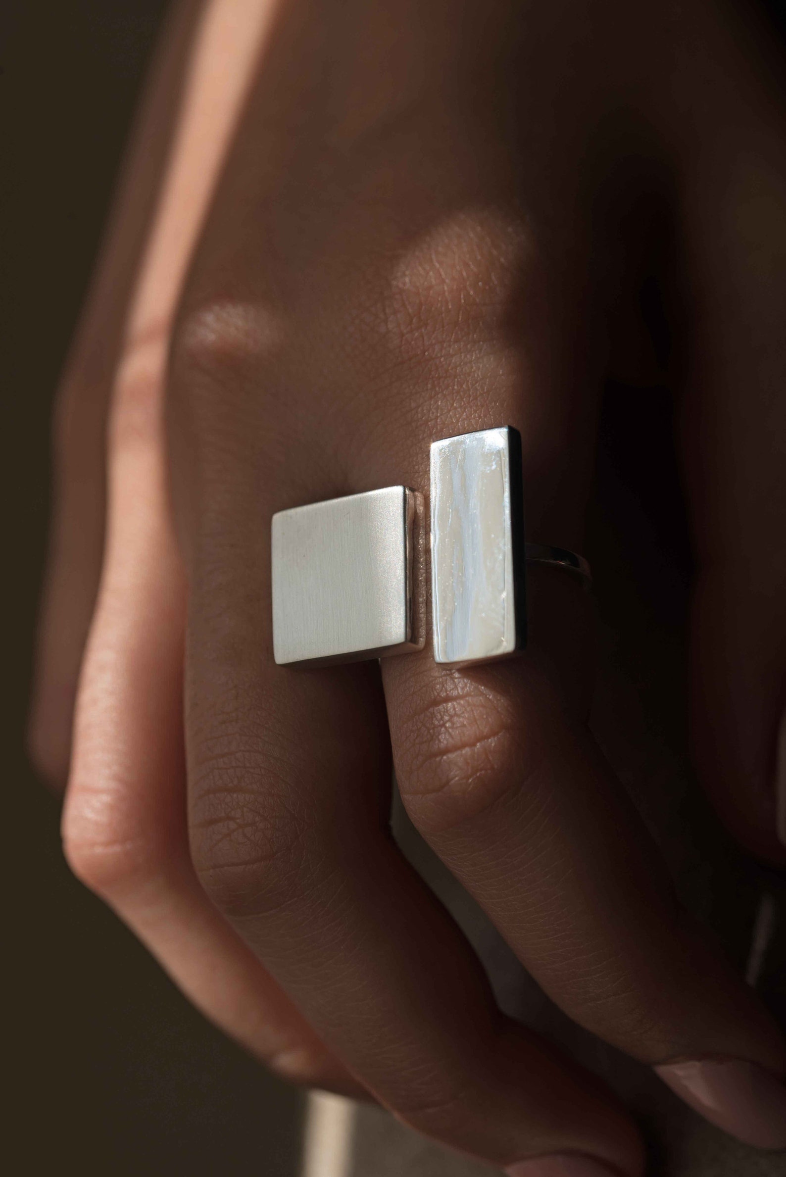 Modern Bold Contemporary Adjustable Statement Ring in Sterling - Etsy