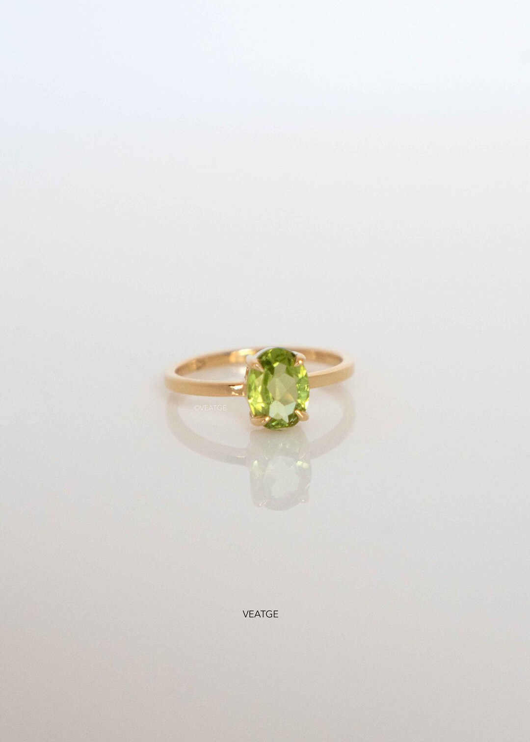 Peridot Ring, August Birthstone Ring, Gold Vermeil Rings for Women ...