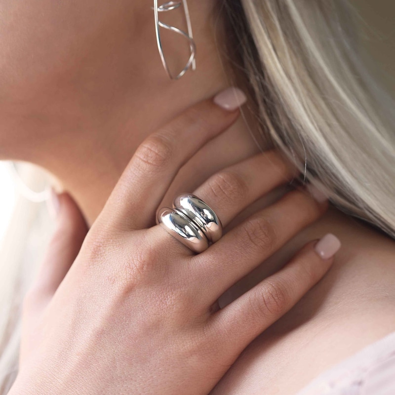 Chunky Silver Ring - Etsy