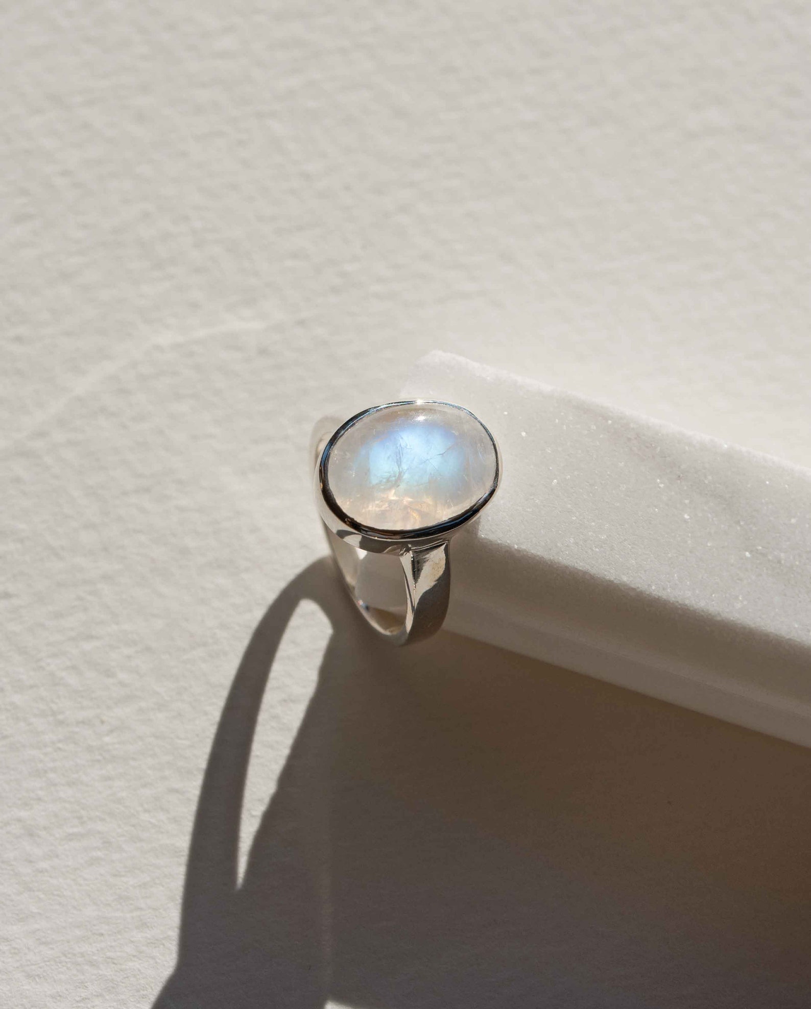 Moonstone Ring Large Gemstone Oval Statement Ring in Sterling - Etsy