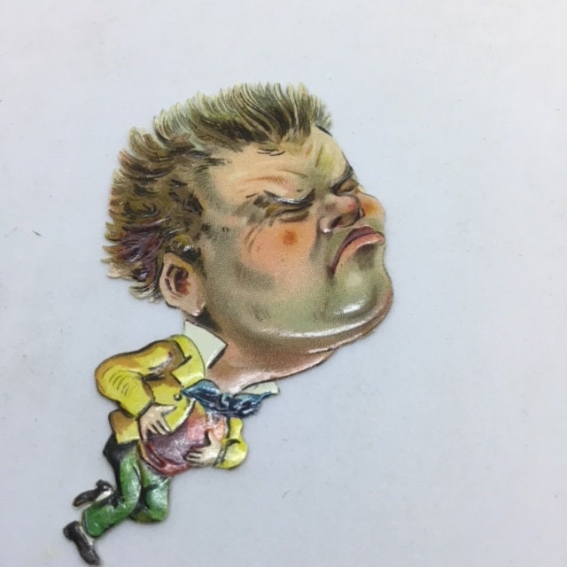 Art. Paper. Embossed. Caricatures. Victorian Era Figures. - Etsy