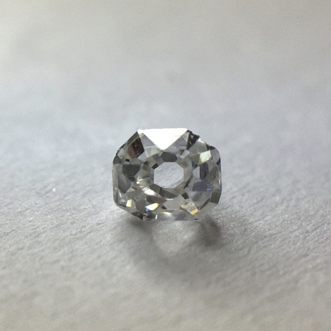 0.07ct Old English Square Cut VVS Light Grey Antique / Vintage Diamond ...
