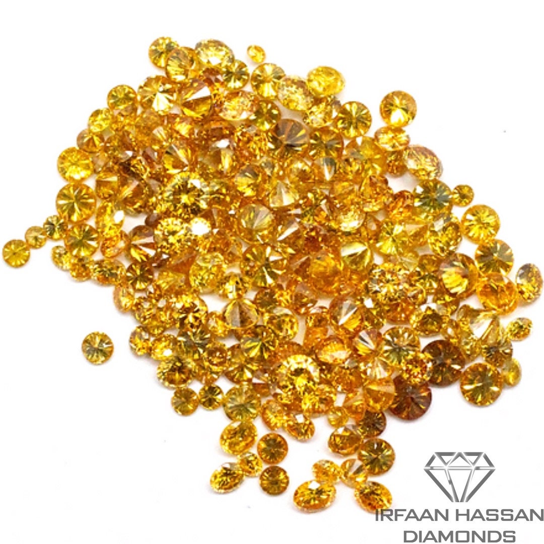 Orangeish Yellow Melee Diamonds - Etsy