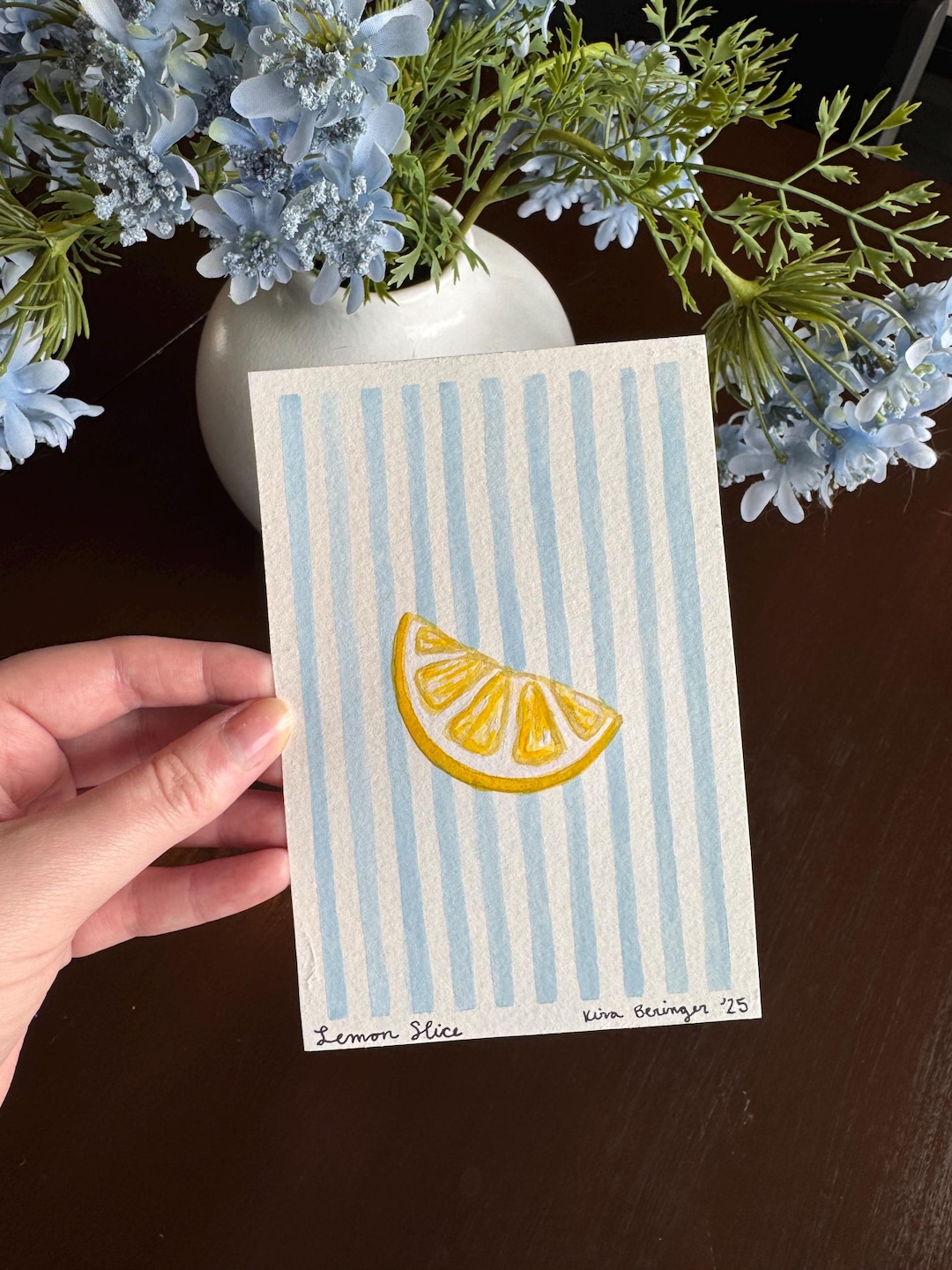 Original Gouache Painting “lemon Slice” 4x6” - Etsy