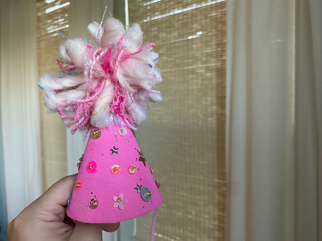Pink Birthday Hat Sparkly Party Hat Kids Photoshoot Prop - Etsy