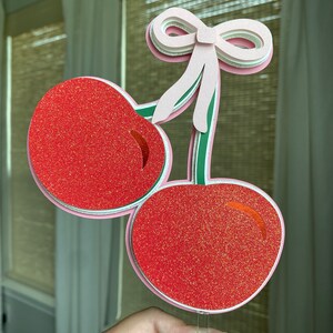 Cherry Theme Cake Topper Custom Cake Decoration Personalized Birthday ...