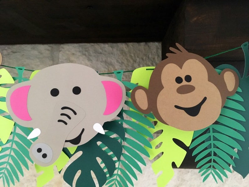 Ready to Ship Jungle Garland Wild Animals Set Zoo - Etsy