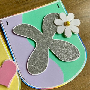 Groovy Disco Theme Birthday Banner | Happy Face Daisy Peace Heart ...