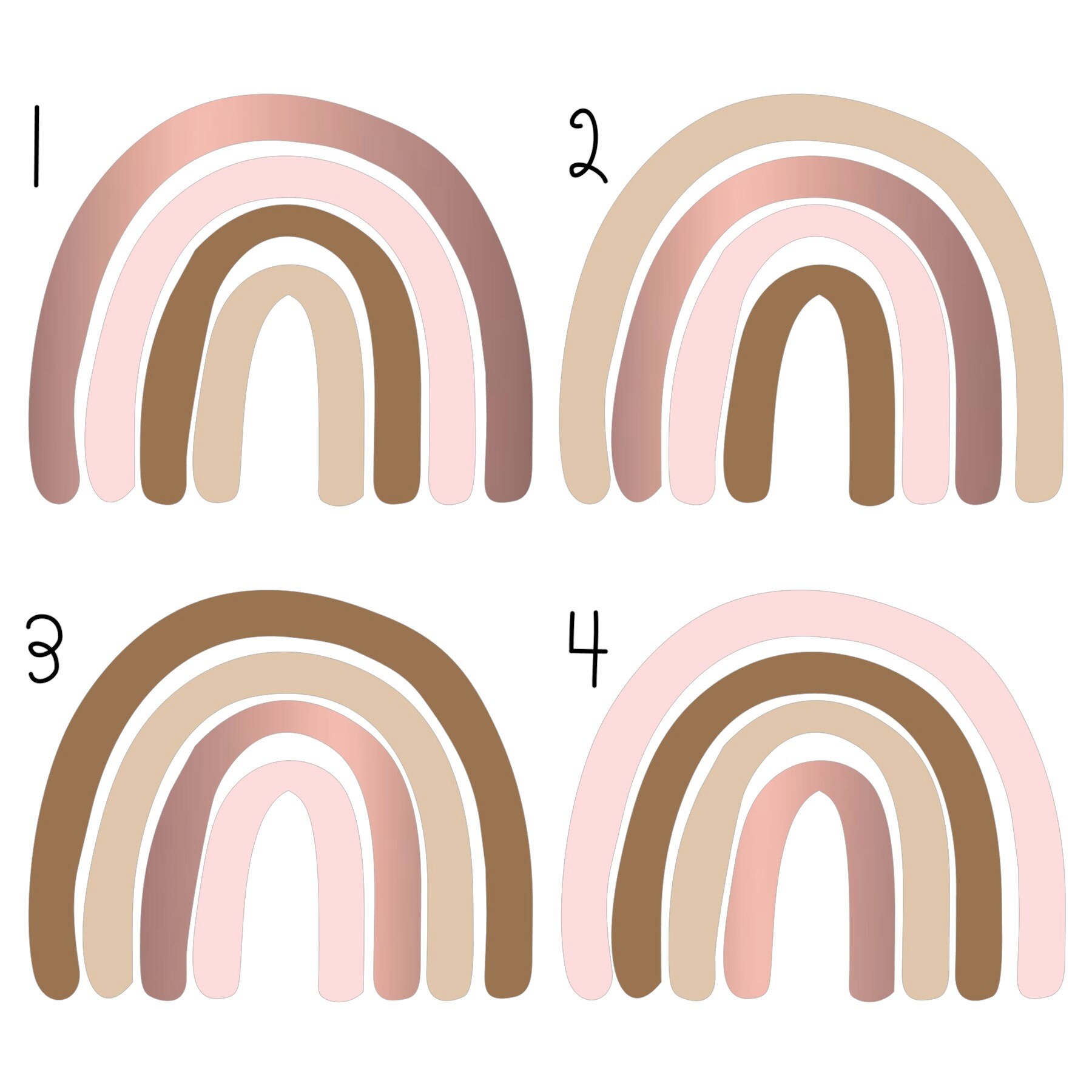 Rose Gold and Pink Boho Rainbow Cake Topper Birthday Party | Etsy