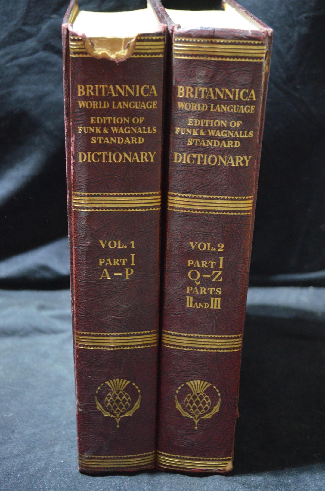 Vintage 1964 Britannica World Language Dictionary Set, Pair, Hard Cover ...