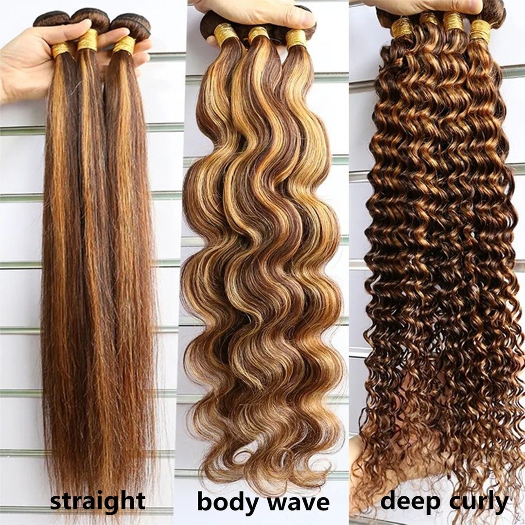 Piano Colour Human Hair Extensions Highlight Hair Weaving Human Hair ...