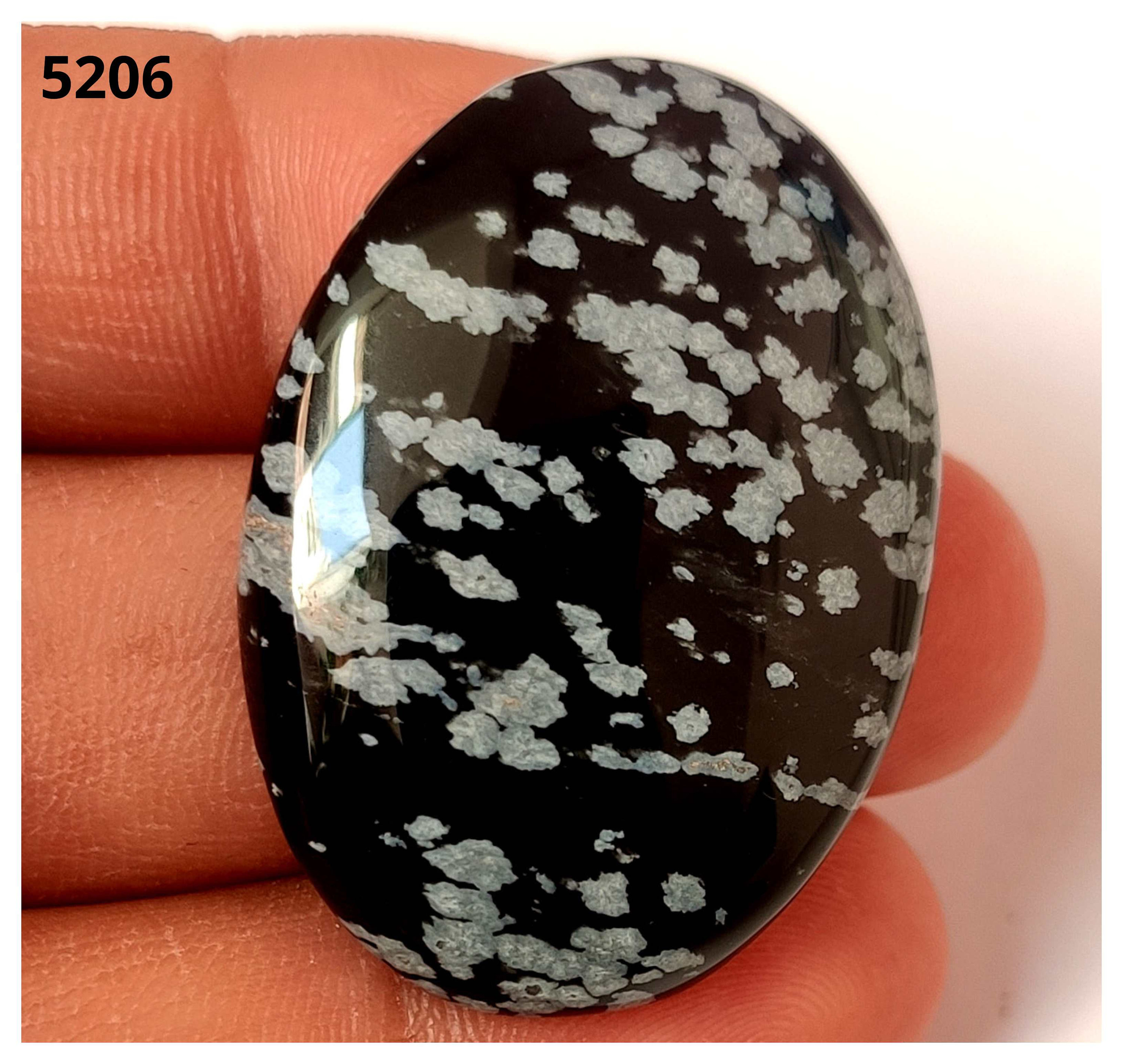 AAAHigh Quality Snowflake Obsidian Gemstone Natural Snow | Etsy